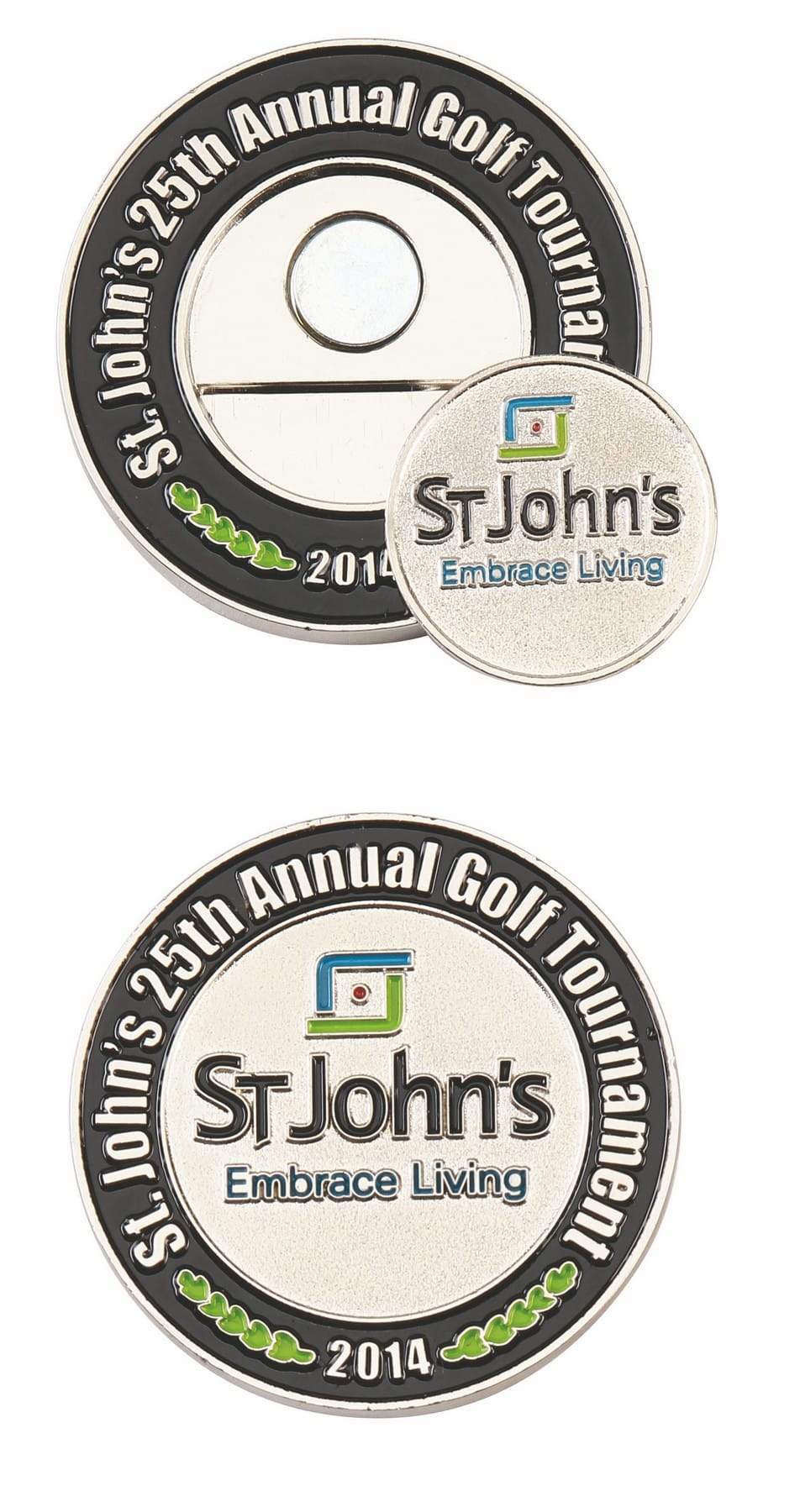 Custom Double Sided Coin w/ Golf Ball Marker – Branded Challenge Coins
